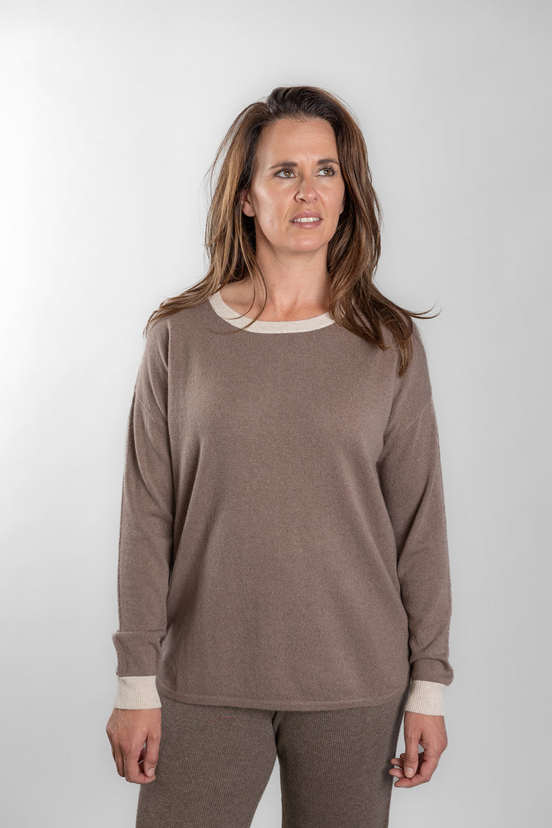 Brown with Oatmeal Contrast Swing – Bow and Arrow